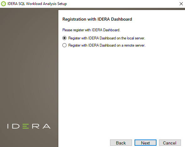 Install the IDERA Dashboard & SQL Workload Analysis - SQL Workload Analysis 1.7.x - Product ...